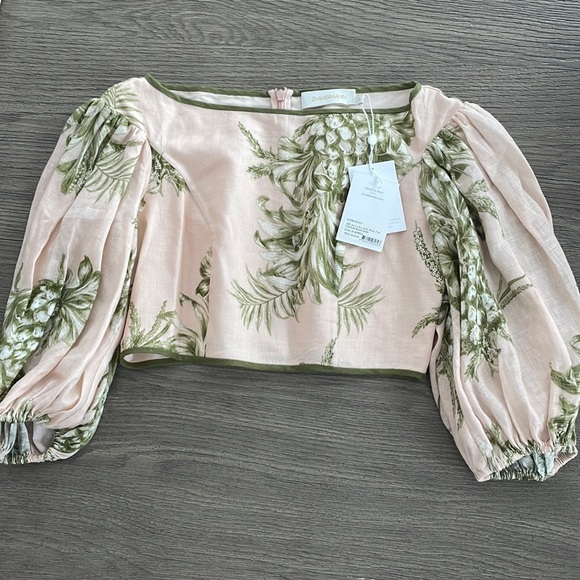 Zimmermann | Tops | Zimmerman Cropped Linen Top | Poshmark